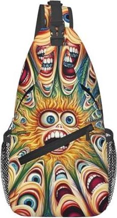 Generic Sac &agrave; dos psych&eacute;d&eacute;lique &agrave; plusieurs yeux fantastiques - Sac &agrave; bandouli&egrave;re de voyage pour homme - Sac &agrave; dos de randonn&eacute;e