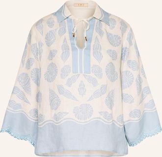 IVI Collection Ivi Collection Blusenshirt Mit Lochspitze weiss