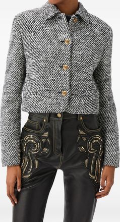 Versace Boucl&eacute; Wool Jacket - Black