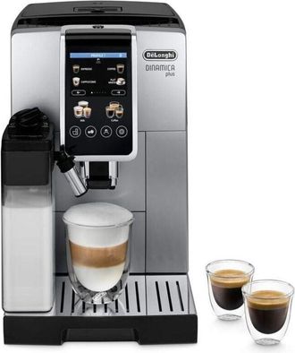 DeLonghi Machines &agrave; caf&eacute; - Machine &agrave; caf&eacute; automatique Dinamica Plus, argent ECAM380.85.SB
