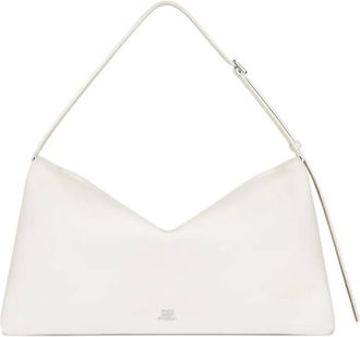 Courr&egrave;ges sac port&eacute; &eacute;paule en cuir Cuff - Blanc