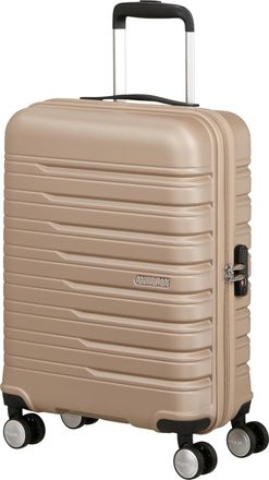 American Tourister Flashline - Hartschalenkoffer Handgep&auml;ck 55 x 40 x 20 cm - Kabinentrolley f&uuml;r Ryanair & die meisten Airlines, 34 L, Ivory Gold