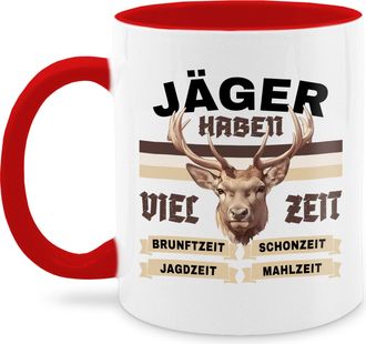 Shirtracer Tasse Tassen 325ml - J&auml;ger haben viel Zeit I Jagen Geschenk Jagd Geschenk J&auml;gerpr&uuml;fung I Weihnachtsgeschenke J&auml;ger Geschenke Geburtstag I Lustige J&auml;ge