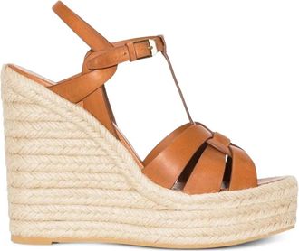 Saint Laurent Riemen-Espadrilles mit Schnallendetail - Braun