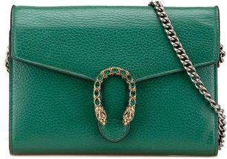 Gucci Hobo Bags - Mini Leather Dionysus Wallet on Chain - Gr. unisize - in Gr&uuml;n - f&uuml;r Damen