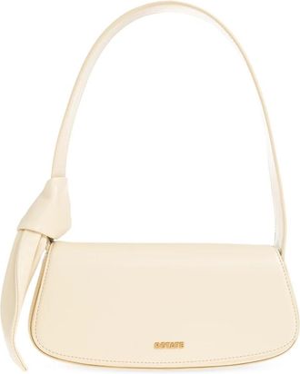Rotate Rotate Birger Christensen, Femme, Sacs, Beige, Taille: ONE Size Bon Bon Knot Leather Shoulder Bag