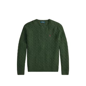 Ralph Lauren Pony-embroidered Cable-knit Sweater