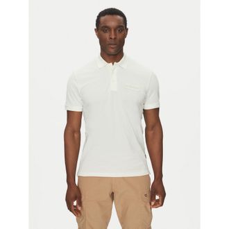 Napapijri Poloshirt E-Amundsen NP0A4IN9 &Eacute;cru Regular Fit