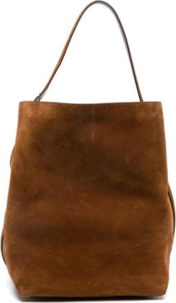 Toteme Femme, Sacs, Brun, Taille: ONE Size Suede Belted Tote