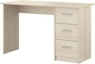 Les Tendances Les Tendances - essentielle Bureau 3 tiroirs - Decor acacia clair - l 121,2 x p 74,3 x h 55 cm