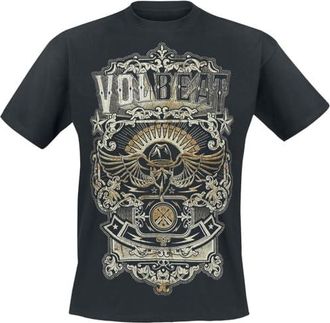 Volbeat Old Letters Homme T-Shirt Manches Courtes Noir XXL 100% Coton Regular/Coupe Standard