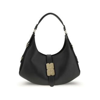 Ganni Femme, Sacs, Noir, Taille: ONE Size Bos Taurus Shoulder Bag