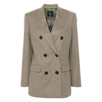 Pinko Multicolor Blazer aus Wolle und Viskose - - Jackets - Damen - Mehrfarbig - M