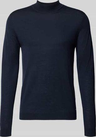 Roy Robson Slim Fit Strickpullover aus reiner Schurwolle mit Stehkragen