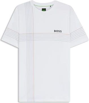 BOSS Hommes Tee Check TOC T-Shirt Slim Sportif en Jersey Stretch avec Gestion de lhumidité