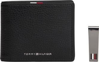 Tommy Hilfiger Herren Th Corp Mini Cc Wallet & Clip Am0am13607 Geschenkpaket, Black (Black)