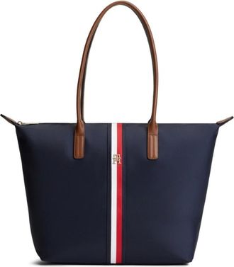 Tommy Hilfiger Popette Tote Corp - Femme - Sacs - Bleu - Taille: ONE Size