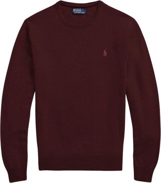 Ralph Lauren Homme, Pulls, Rouge, Taille: XL Pull en maille à col rond