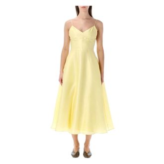 Alberta Ferretti Femme, Robes, Jaune, Taille: 38 FR Abito Tripla Organza