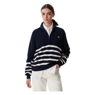 Tommy Jeans Damen, Strickwaren, Blau, 2XSGr&ouml;&szlig;e