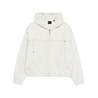 Daily Paper Clothing Hooded Denim Jacket - - Jackets - Herren - Wei&szlig; - XL