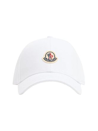Moncler Cotton Gabardine Baseball Cap - White