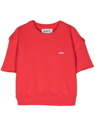 Autry t-shirt en coton &agrave; logo brod&eacute; - Rouge