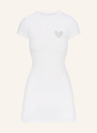SKIMS Skims Lounge-Kleid Cotton Jersey weiss