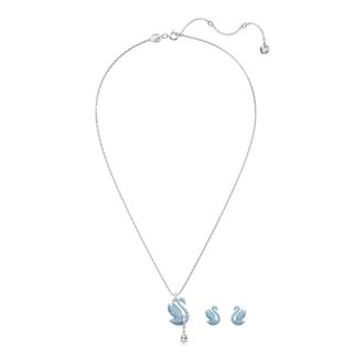 Swarovski Iconic Swan Set - - Accessories - Damen - Blau - ONE SIZE