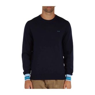 Sun 68 Gestreifter Manschettenstil - - Knitwear - Herren - Blau - XL