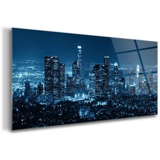 Tulup Tableau sur verre - 100 x 50 cm - Tableau mural d&eacute;coratif - Verre D&eacute;corative - Los Angeles