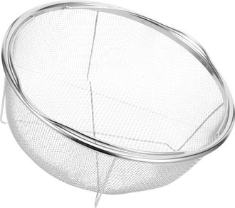 BESPORTBLE Edelstahl Dampfkorb und Abtropfkorb 23cm mit F&uuml;&szlig;en Multifunktionaler Frittier und Nudelkorb f&uuml;r Gem&uuml;se Obst Snacks