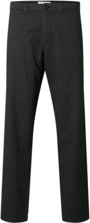 Selected SELETED HOMME SLHSLIM-Miles 175 W Noos Pantalon bross&eacute;, Gris fonc&eacute;/D&eacute;tails : Structure, 32W x 32L