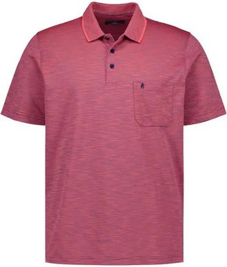 Ragman Herren Polo-Shirt rot Baumwoll-Jersey
