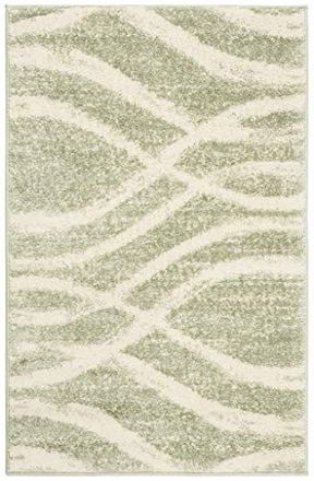 Safavieh Distressed Teppich für Wohnzimmer, Esszimmer, Schlafzimmer - Adirondack Collection, Kurzer Flor, Salbei und Sahne, 122 X 169 cm