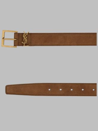 Saint Laurent Cassandre Belt - Brown