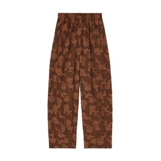 Ganni Pantalon Fil Coupe - Femme - Pantalons - Brun - Taille: 36 FR