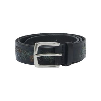 Orciani Blade Flower Lederg&uuml;rtel - - Accessories - Herren - Schwarzk - 100 CM
