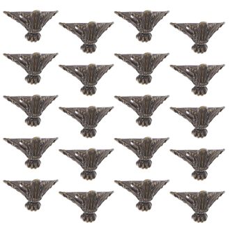 Artibetter Alipis 20 St&uuml;ck Teiliges Antike M&ouml;bel metallf&uuml;&szlig;e aus Zinklegierung mit Schrauben Dekorative Schmuckkasten Beine f&uuml;r Holzboxen Eckenschutz Retro Design