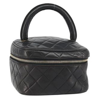 Chanel Sac &agrave; main en cuir Pre-owned - Femme - Pre-owned - Noir - Taille: ONE Size