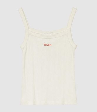 Mother Top The Teeny Weeny Tank Whisper White