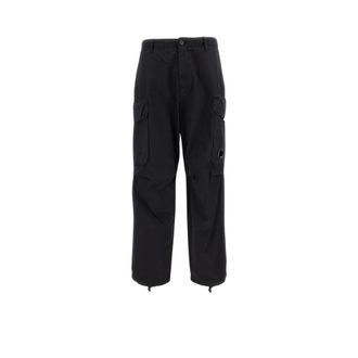 C.P. Company C.p. Company, Homme, Pantalons, Noir, Taille: S Pantalon Droit Pliss&eacute;