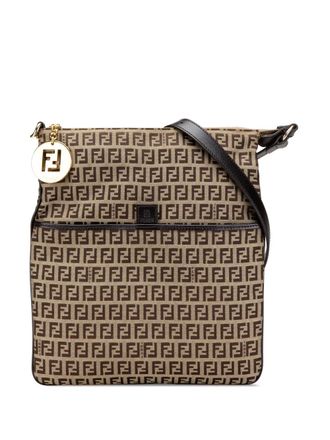 Fendi sac &agrave; bandouli&egrave;re en toile &agrave; motif Zucchino (2010-2024) - Marron