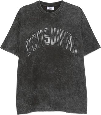 GCDS Logo-studded Washed T-shirt