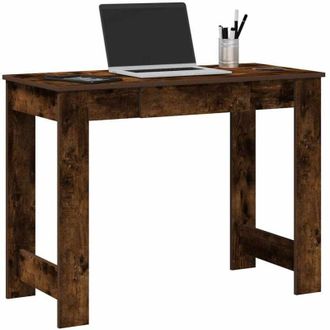 vidaXL Vidaxl - Bureau chêne fumé 100x45x75 cm bois dingénierie