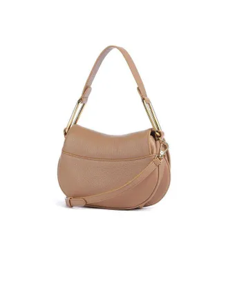 Coccinelle Womens Shoulder Bag Nude Cowhide - Shoulder-Bags