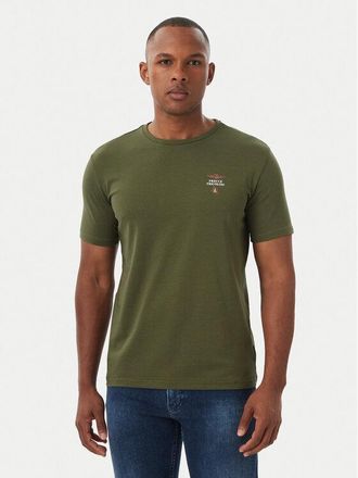 Aeronautica Aeronautica Militare T-Shirt Girocollo AM1UTI005 Khakifarben Regular Fit
