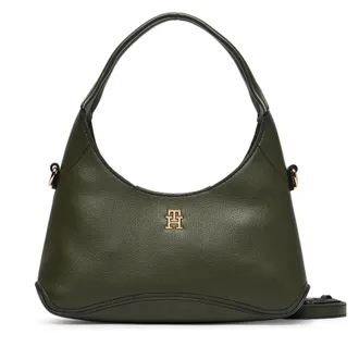 Tommy Hilfiger Handtasche Tommy Hilfiger Th Everyday Mini Hobo AW0AW19185 Dunkelgr&uuml;n