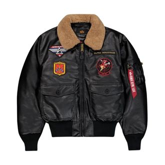 Alpha Industries Blouson Bomber G-1 Devils Brigade en similicuir - Homme - Vestes - Noir - Taille: M