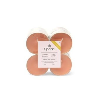 Spaas 8 x 8 Citronella Maxi Teelichter, 10 Stunden - feenhaftes Rosa - Summer Blossom